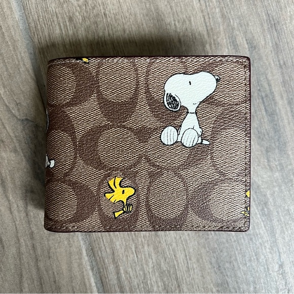 Coach | Bags | Coach X Peanuts 3 In Wallet In Signature Canvas With ...